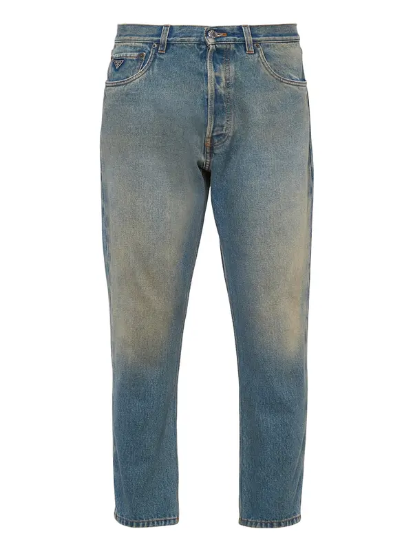 Prada Light Wash Denim Jeans - Light Blue
