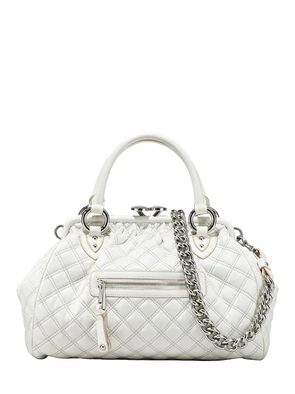 Marc Jacobs The Stam Leather Shoulder Bag - White