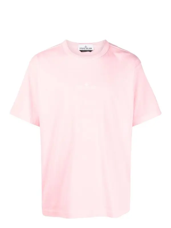 Stone Island Embroidered-logo T-shirt - Pink