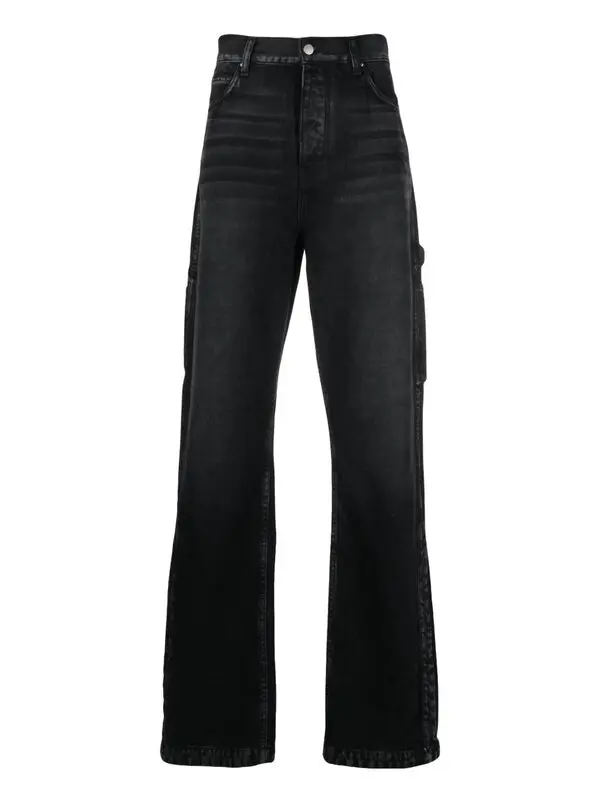 Amiri Stack Workman Straight-leg Jeans - Black