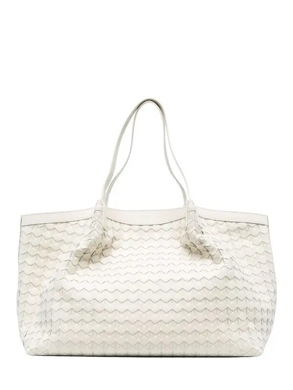 SERAPIAN Textured Leather Tote - Neutrals