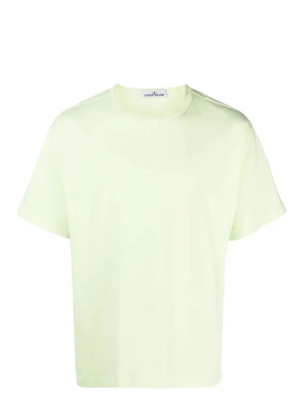 Stone Island Embroidered-logo Detail T-shirt - Green