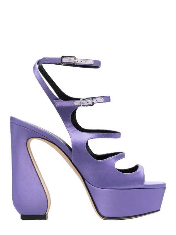 SERGIO ROSSI Buckle-fastening Strappy Sandals - Purple