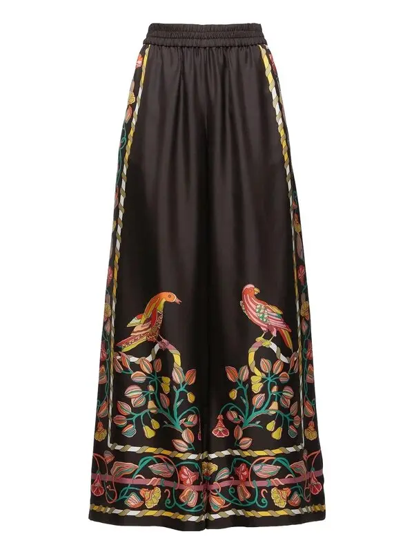 La DoubleJ High-waisted Palazzo Trousers - Black