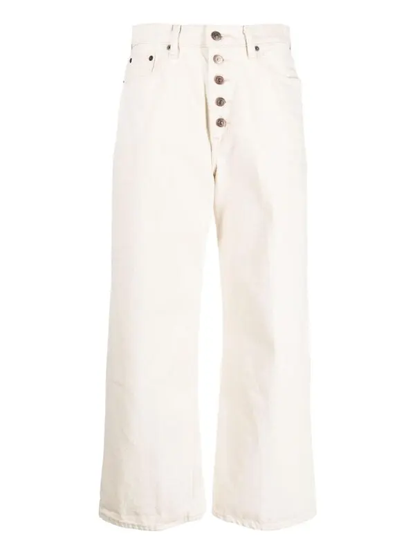 Polo Ralph Lauren Cropped Wide-leg Trousers - Neutrals