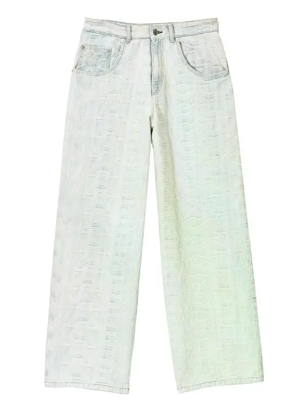 Marc Jacobs Monogram Wide-leg Jeans - Blue