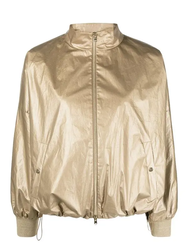Herno Metallic Bomber Jacket - Gold