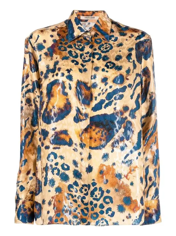 Roberto Cavalli Leopard-print Shirt - Neutrals