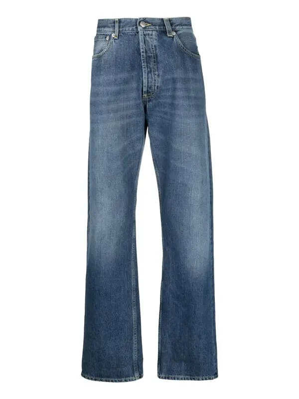 Alexander McQueen Appliqué Straight-leg Jeans - Blue