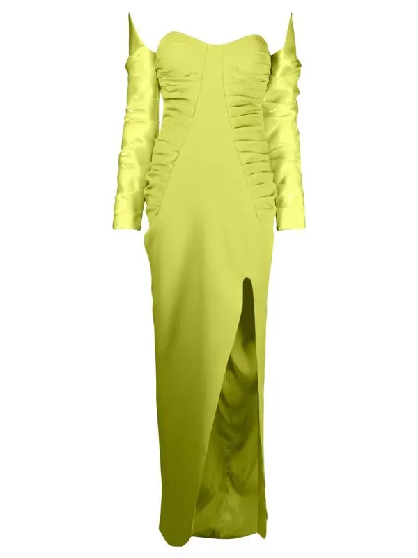 GABY CHARBACHY Off-shoulder Gown - Green