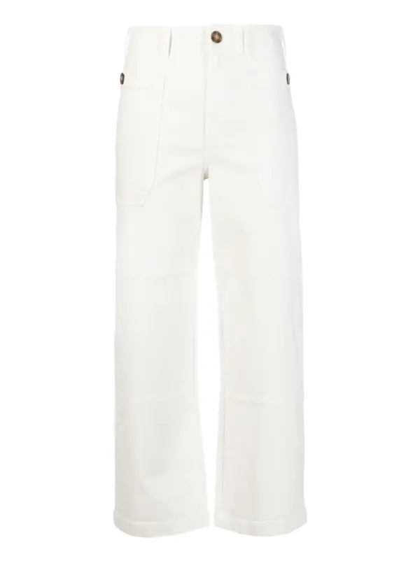 FRAME Straight-leg Utility Trousers - White