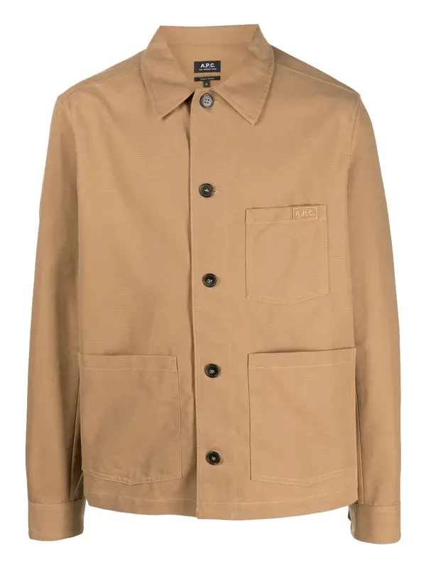 A.p.c. Cotton Shirt Jacket - Brown