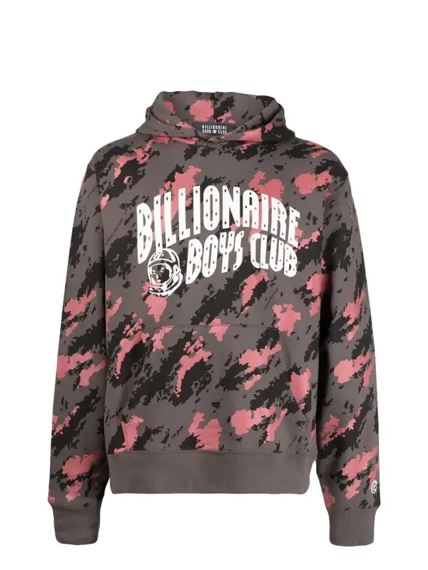 BILLIONAIRE BOYS CLUB Astro-logo Camouflage-print Hoodie - Grey