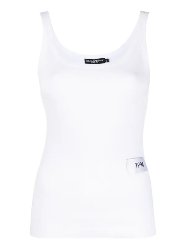 Dolce & Gabbana Cotton Tank Top - White