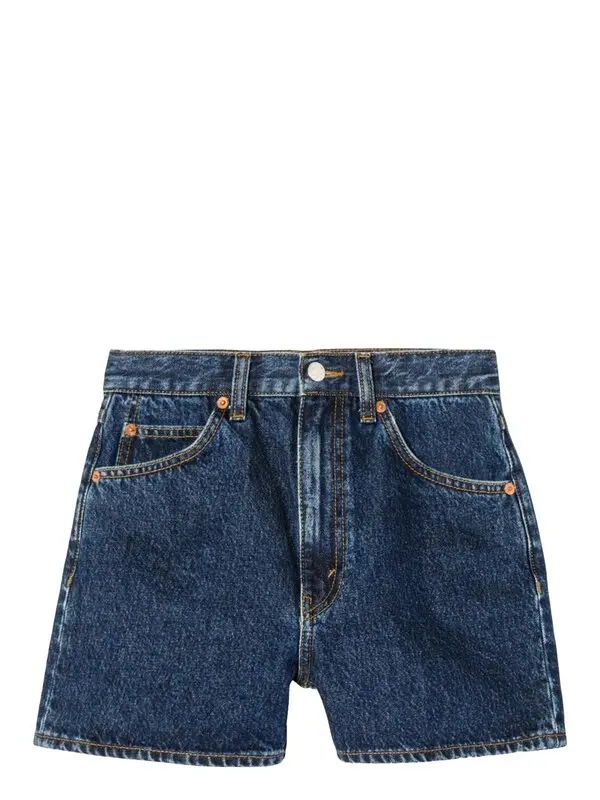 RE/DONE Mid-rise Denim Shorts - Blue