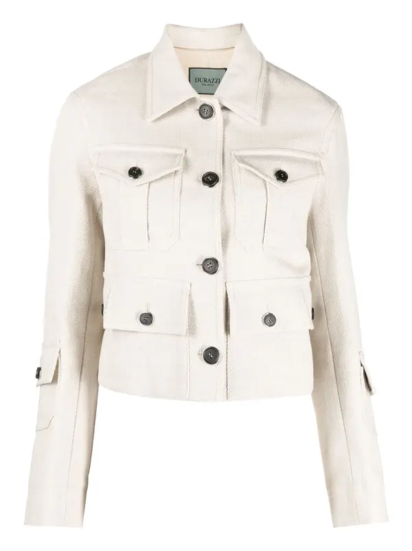DURAZZI MILANO Multi-pocket Cropped Jacket - Neutrals