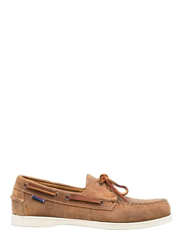 SEBAGO Leather Boat Shoes - Brown