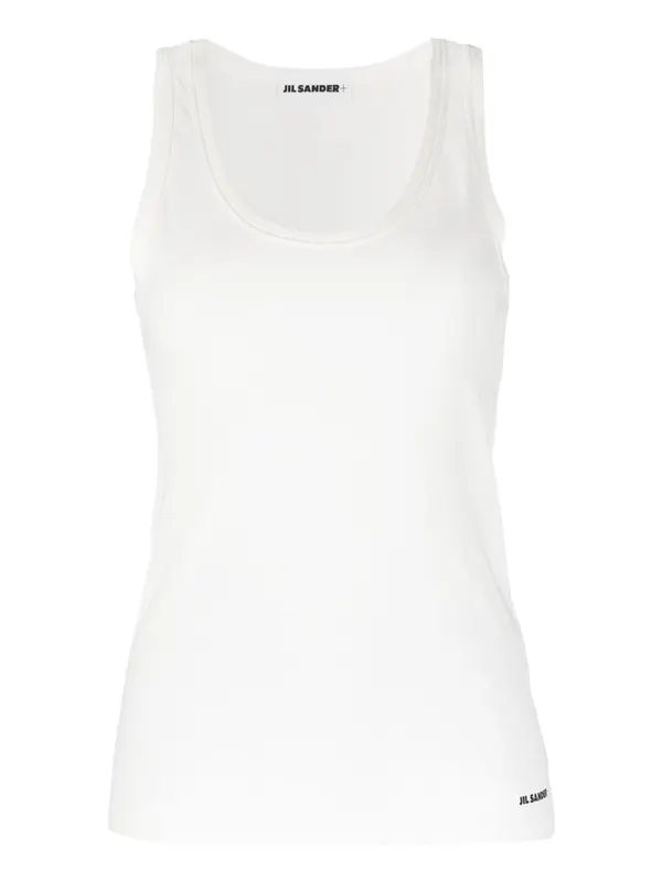 JIL SANDER Logo-print Tank Top - White