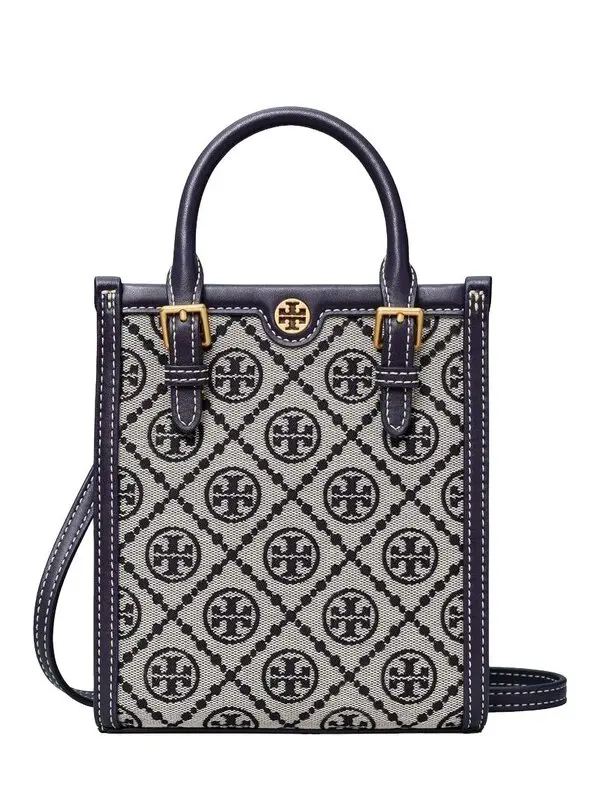 Tory Burch T Monogram Mini Tote Bag - Grey