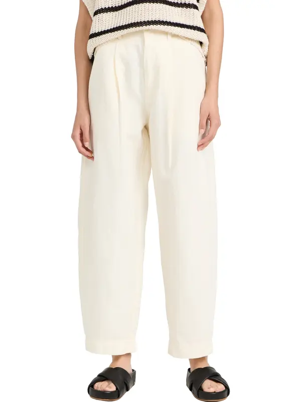 APIECE APART Bari Crop Trousers - Cream