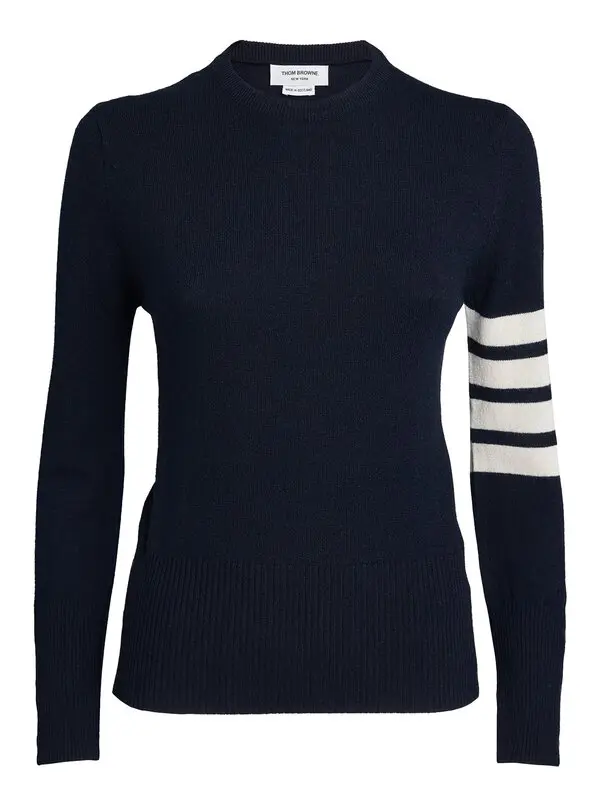 Thom Browne Cashmere 4-bar Sweater - Navy