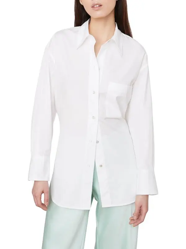 Vince Oversized Cotton Button-up Shirt - Optic White