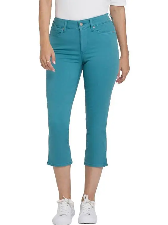 NYDJ Chloe Side Slit Crop Jeans - Harbor Blue