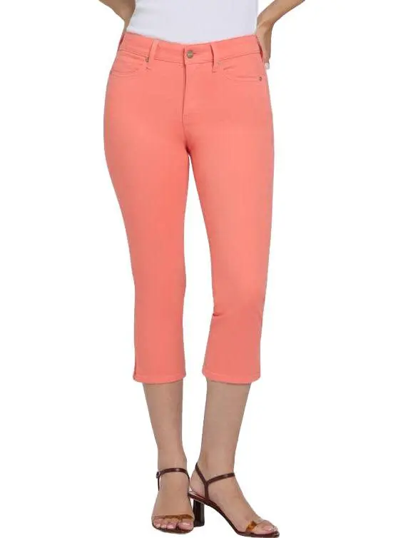 NYDJ Chloe Side Slit Crop Jeans - Peachiness