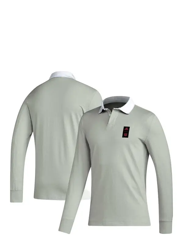 Adidas 2023 Player Fc Dallas Travel Long Sleeve Polo - Gray