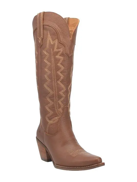DINGO Knee High Western Boot - Brown