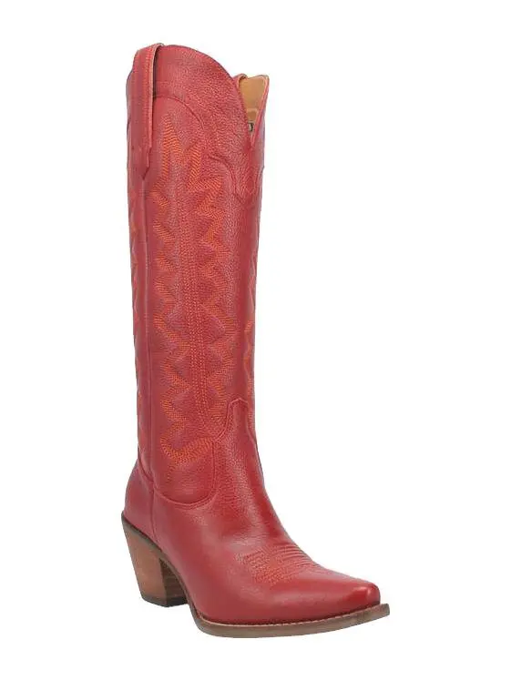 DINGO Knee High Western Boot - Red