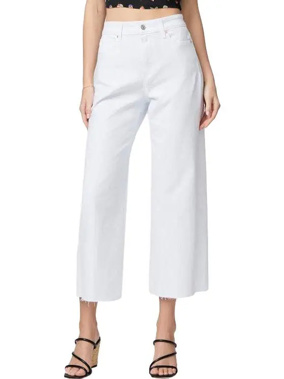 Paige Anessa High-waist Wide-leg Jeans - Crsp Wht