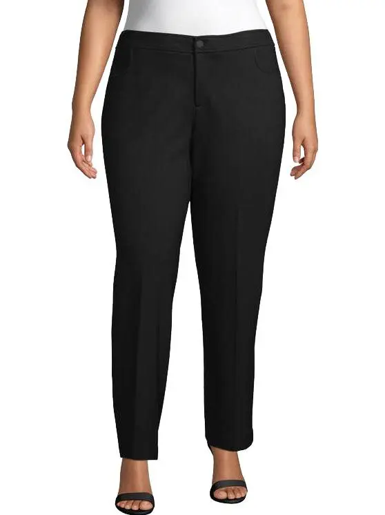 Anne Klein Compression Flare Leg Ponte Pants - Black