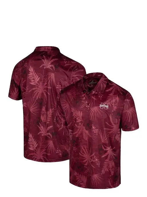 COLOSSEUM Mississippi State Bulldogs Palms Team Polo - Maroon