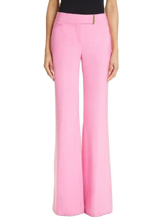 TOM FORD Fluid Twill Wide-leg Pants - Rose Bloom