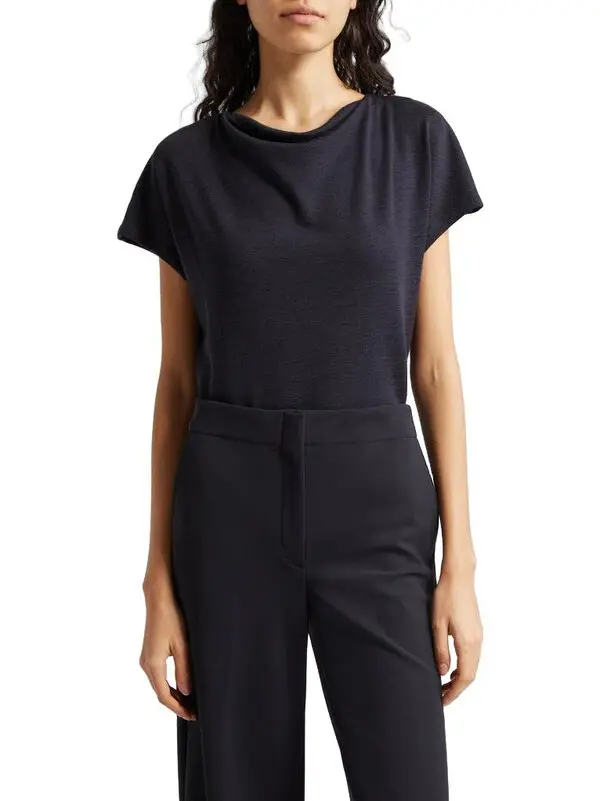 Vince Cowl Neck Top - Coastal Blue