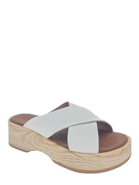 Gentle Souls By Kenneth Cole Orion Crisscross Platform Sandal - White