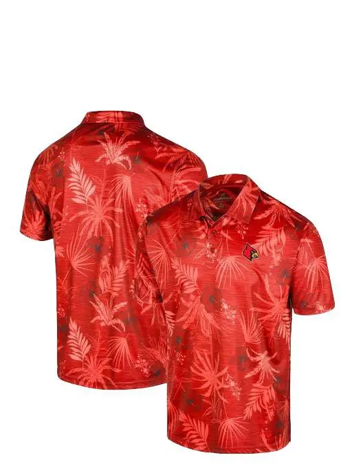 COLOSSEUM Louisville Cardinals Palms Team Polo - Red