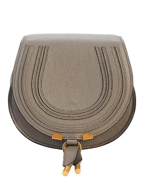 Chloé Marcie Small Saddle Bag - Aloe Green Leather