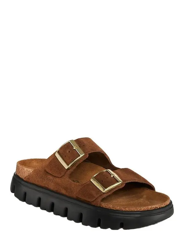 BIRKENSTOCK Arizona Chunky Buckled Slides - Brown