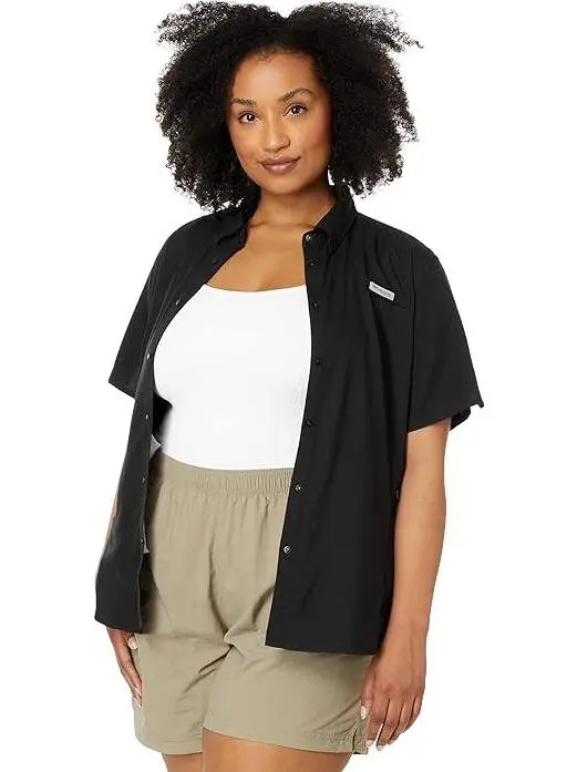 Columbia Tamiamitm Ii Short Sleeve Button Up Shirt - Black