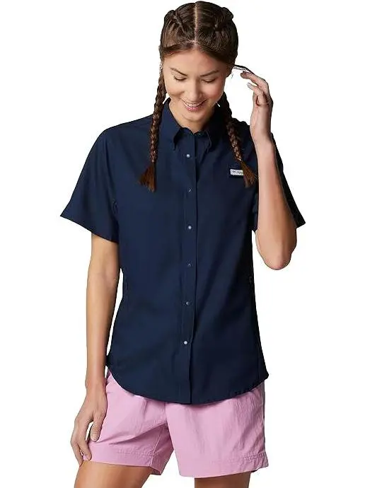 Columbia Tamiamitm Ii Short Sleeve Button Up Shirt - Navy