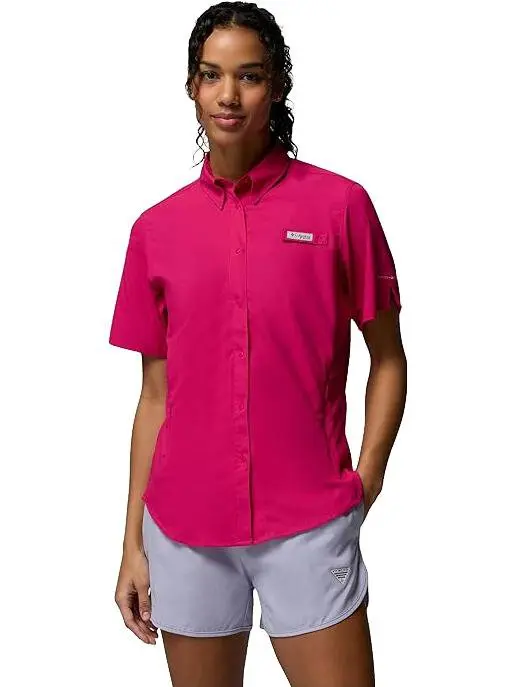 Columbia Tamiamitm Ii Short Sleeve Button Up Shirt - Pink