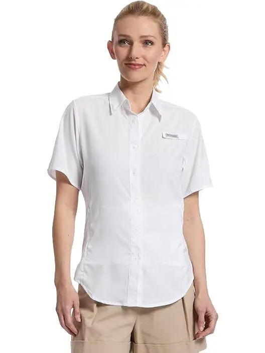 Columbia Tamiamitm Ii Short Sleeve Button Up Shirt - White