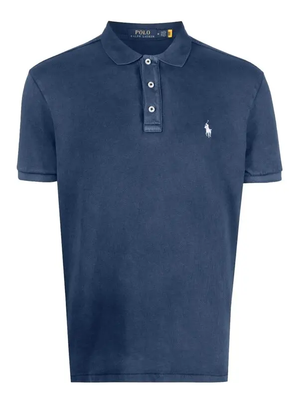 Polo Ralph Lauren Embroidered-logo Polo Shirt - Blue