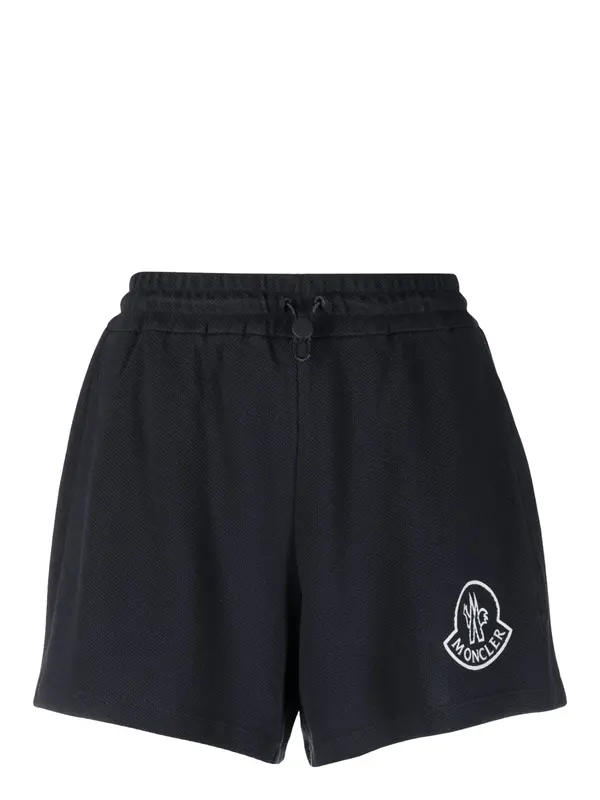 Moncler Drawstring Cotton Shorts - Blue