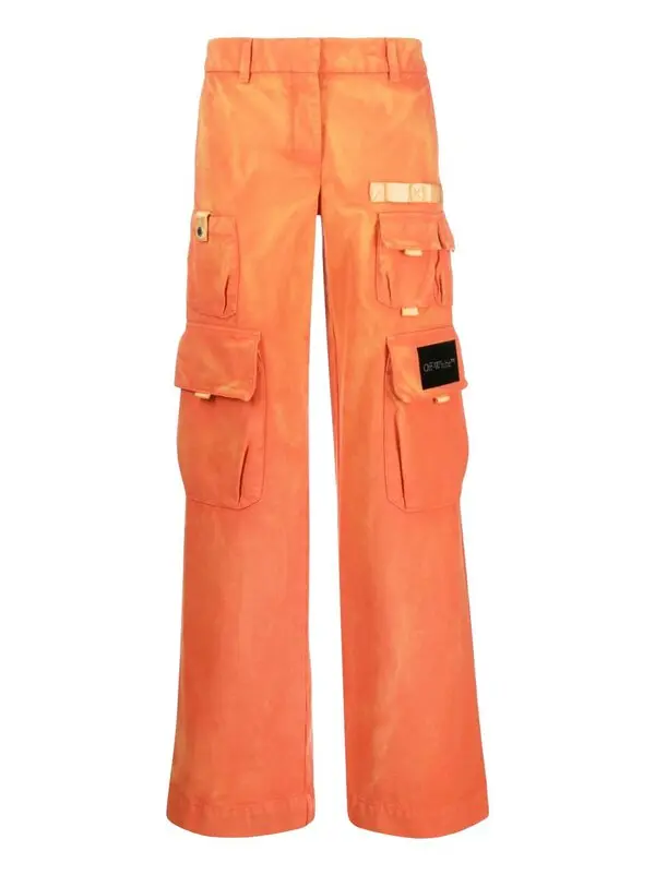 Off-White Cargo Trousers - Orange
