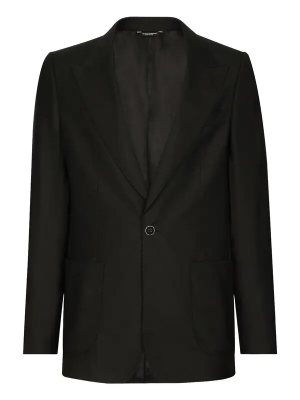 Dolce & Gabbana Portofino Single-breasted Wool-silk Blazer - Black