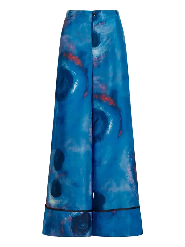 Marni High-waist Wide-leg Trousers - Blue