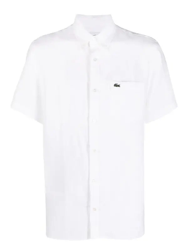 Lacoste Embroidered Logo Short-sleeve Shirt - White